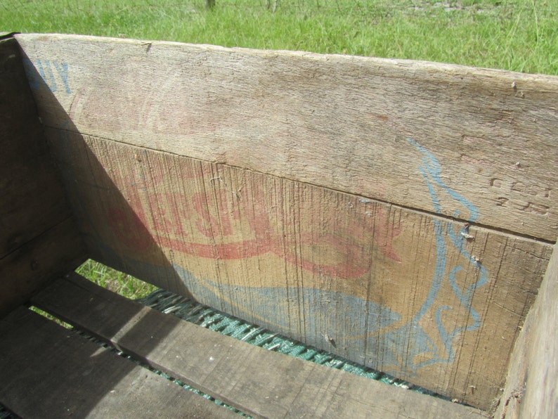 Pepsi Cola Crate Vintage Tray Wood Box Vintage Crate - Etsy