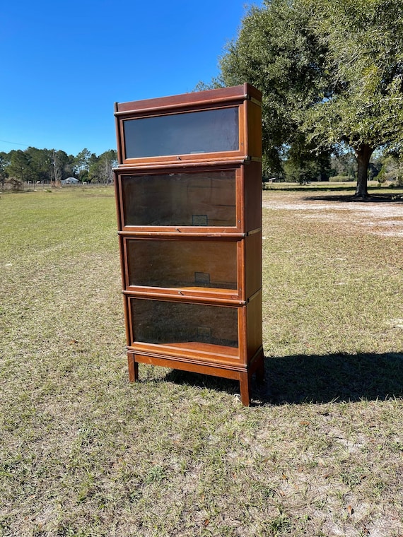 Globe Wernicke Barristers Cabinet Lawyers Cabinet Attorneys Cabinet Office Bookcase Law Office Decor Glass Door Bookshelf Etsy