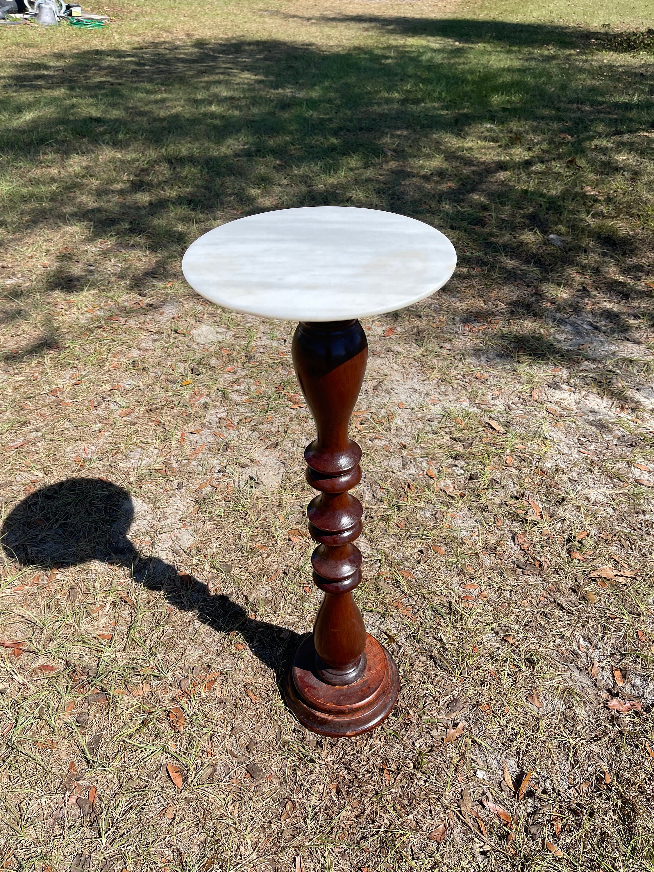 Antique Fern Stand wood Pedestal italian Marble Top Wood Pillar Display Stand Vintage Decor Store Display Table Ornate Pillar Etsy