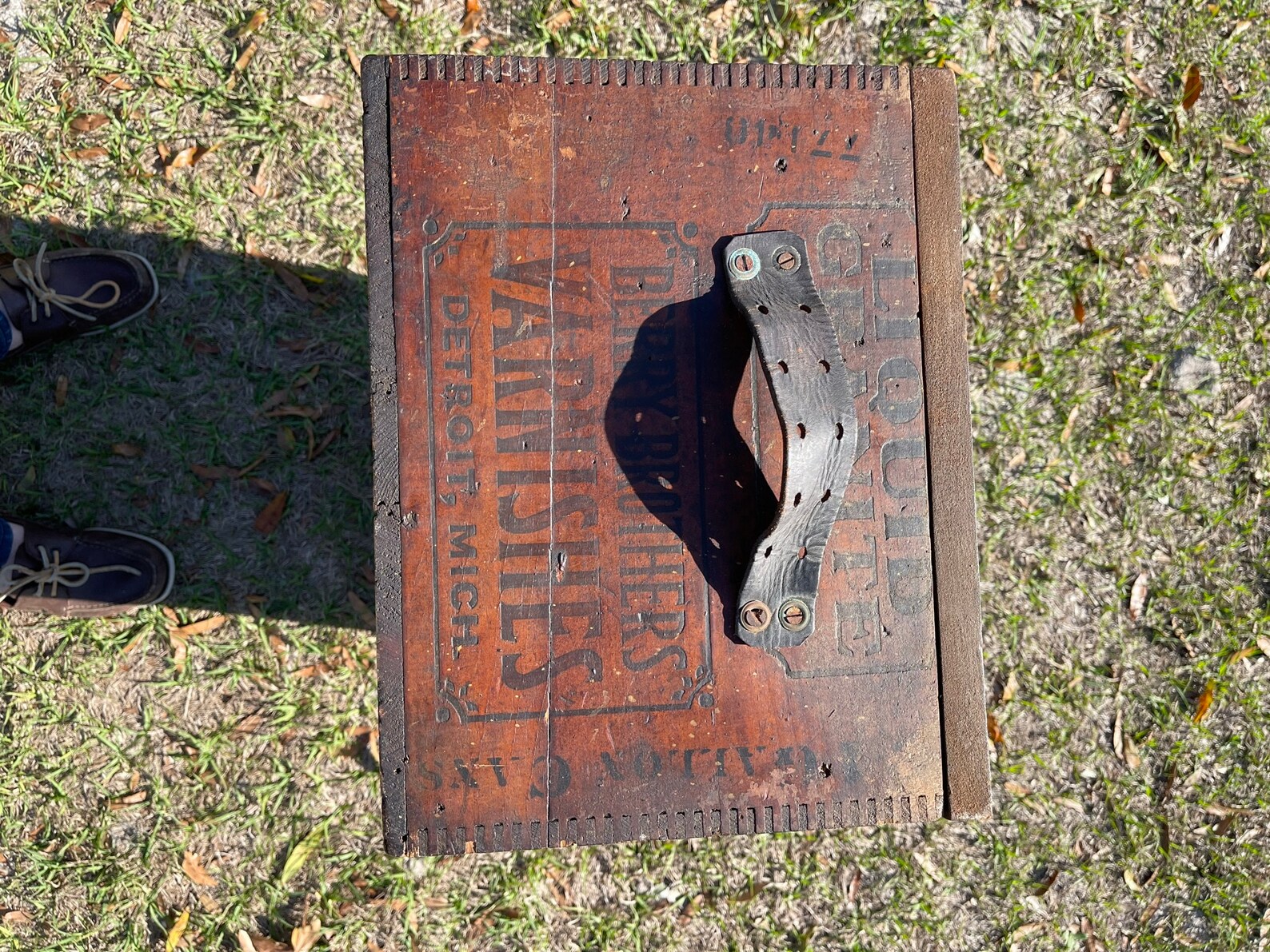 Antique Wood Box, Berry Brothers Varnish Crate, Industrial Box, Rustic ...
