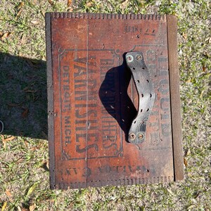 Antique Wood Box, Berry Brothers Varnish Crate, Industrial Box, Rustic ...