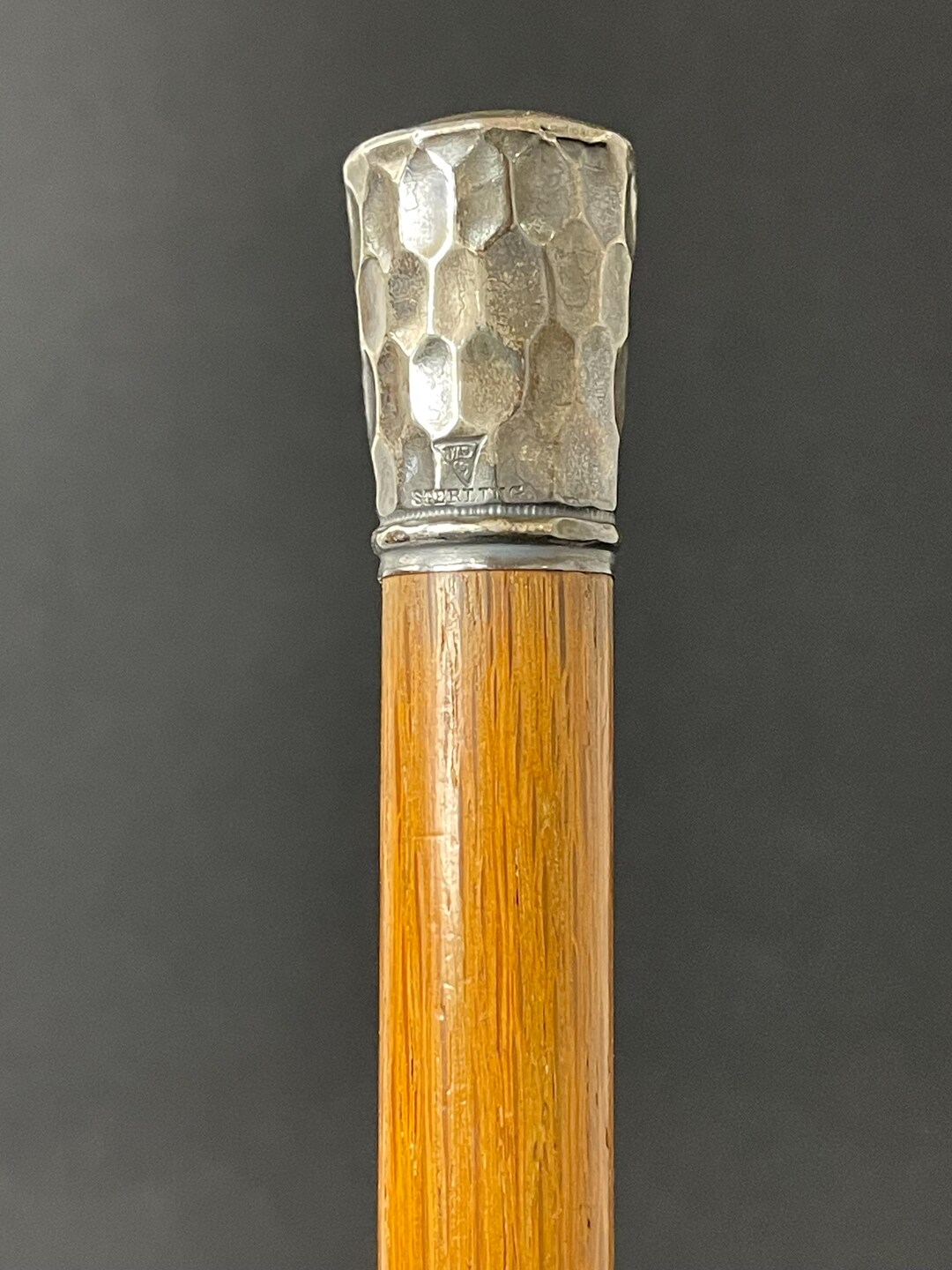 Antique Sterling Silver Handle Walking Cane, Gentleman’s Swagger Cane ...