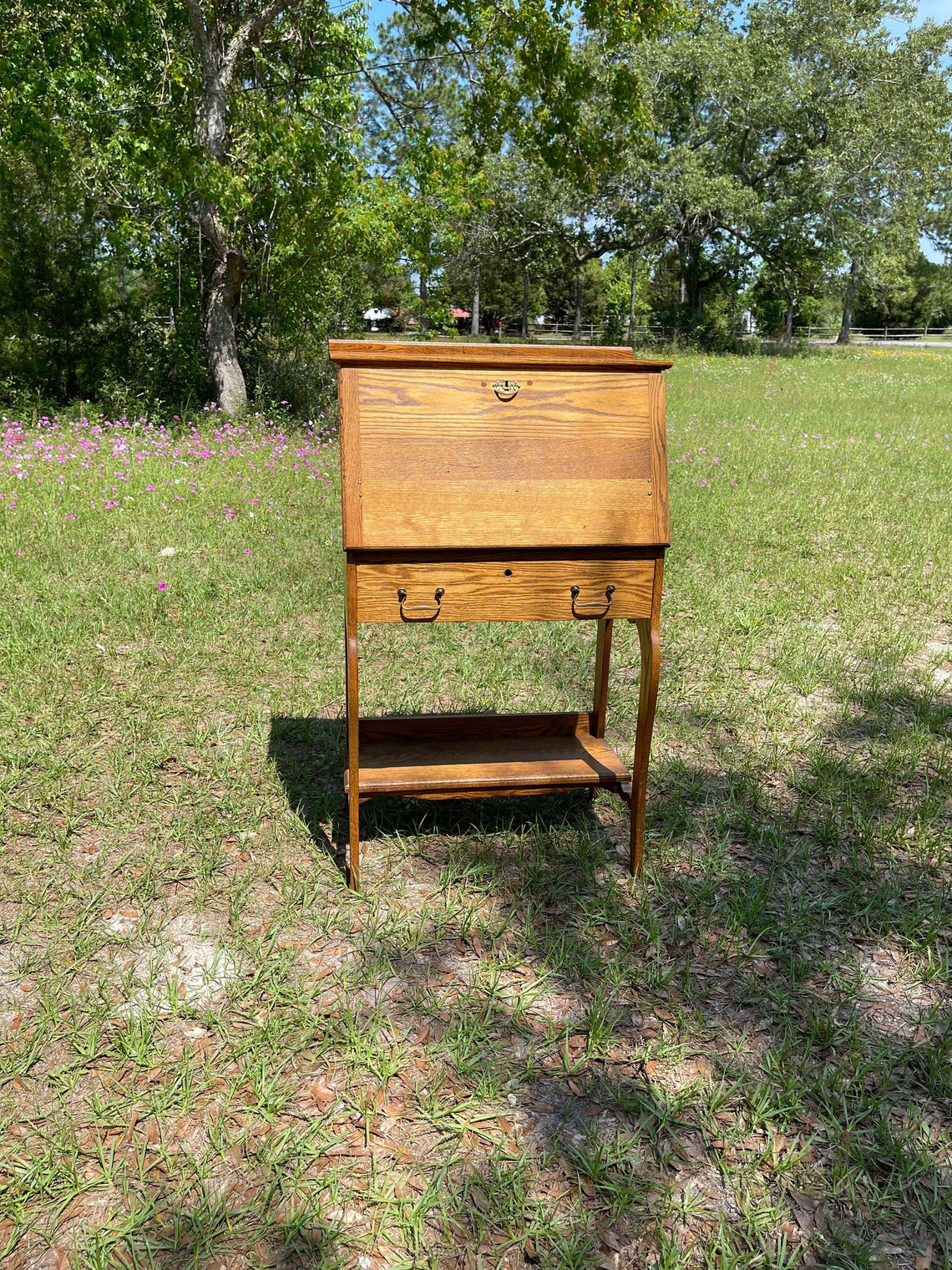 Antique Secretary Desk, Mission Craftsman Style Furniture, Slant Top ...