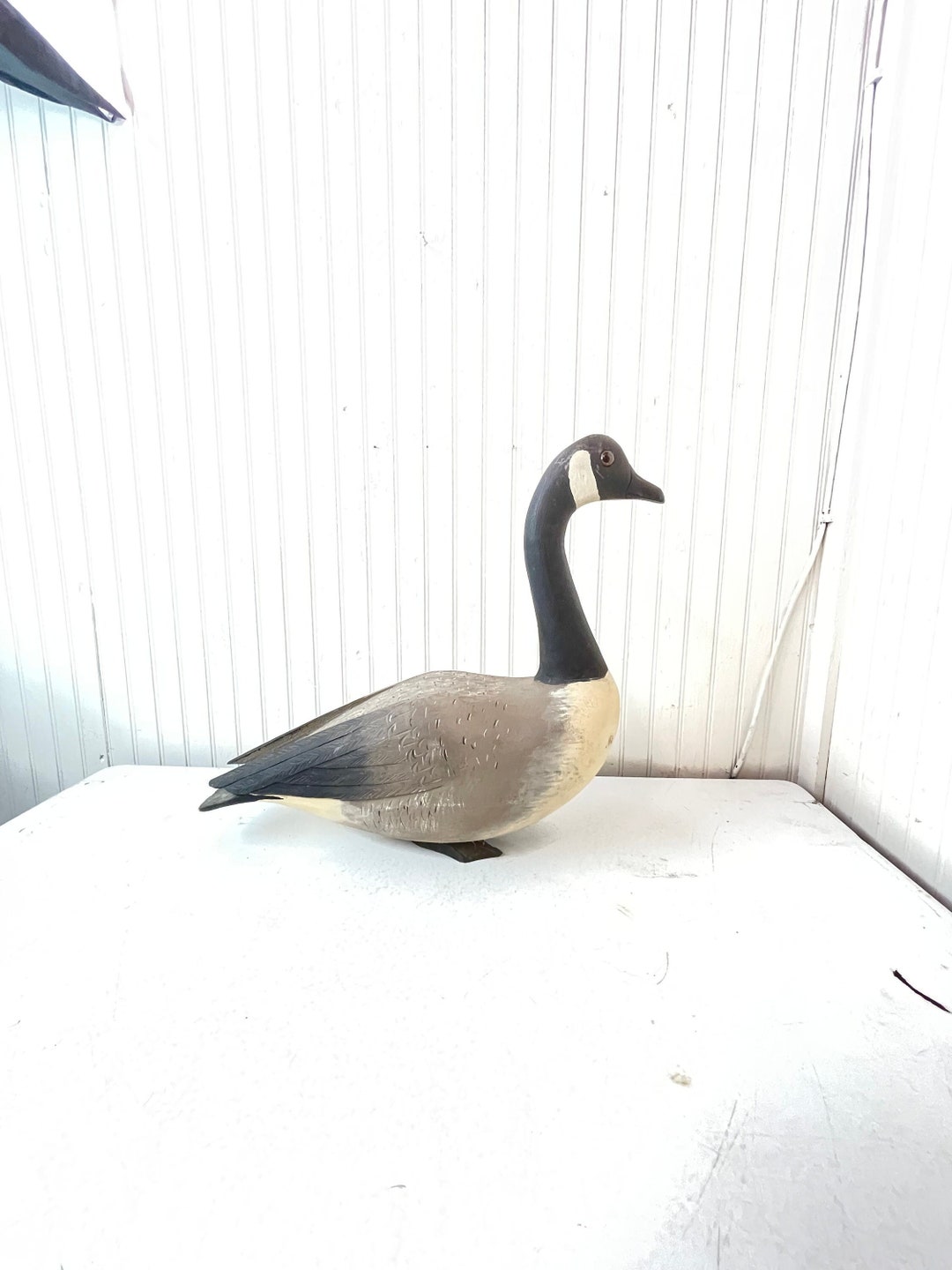 Hand Carved Goose, Canadian Snow Goose, Wood Goose, Goose Sculpture ...