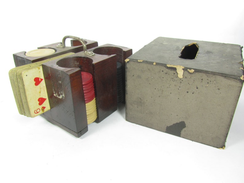 Vintage Poker Set Mad Men Card Game Casino Gambler Game - Etsy