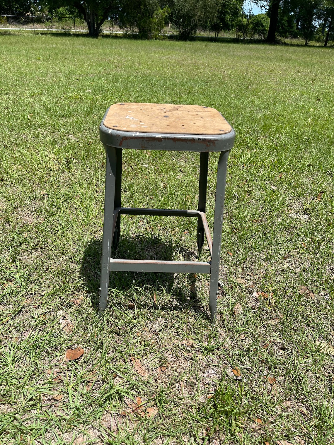 Vintage Metal Stool Kitchen Stool Photo Prop Rusty Metal - Etsy