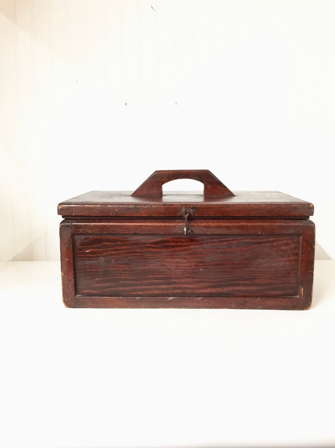 Vintage Wood Box, Decorative Box, Rustic Box, Primitive Box, Organizer ...