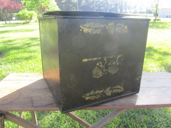VINTAGE TOLE BREAD Box Tole Metal Box Mid Century Metal Box - Etsy