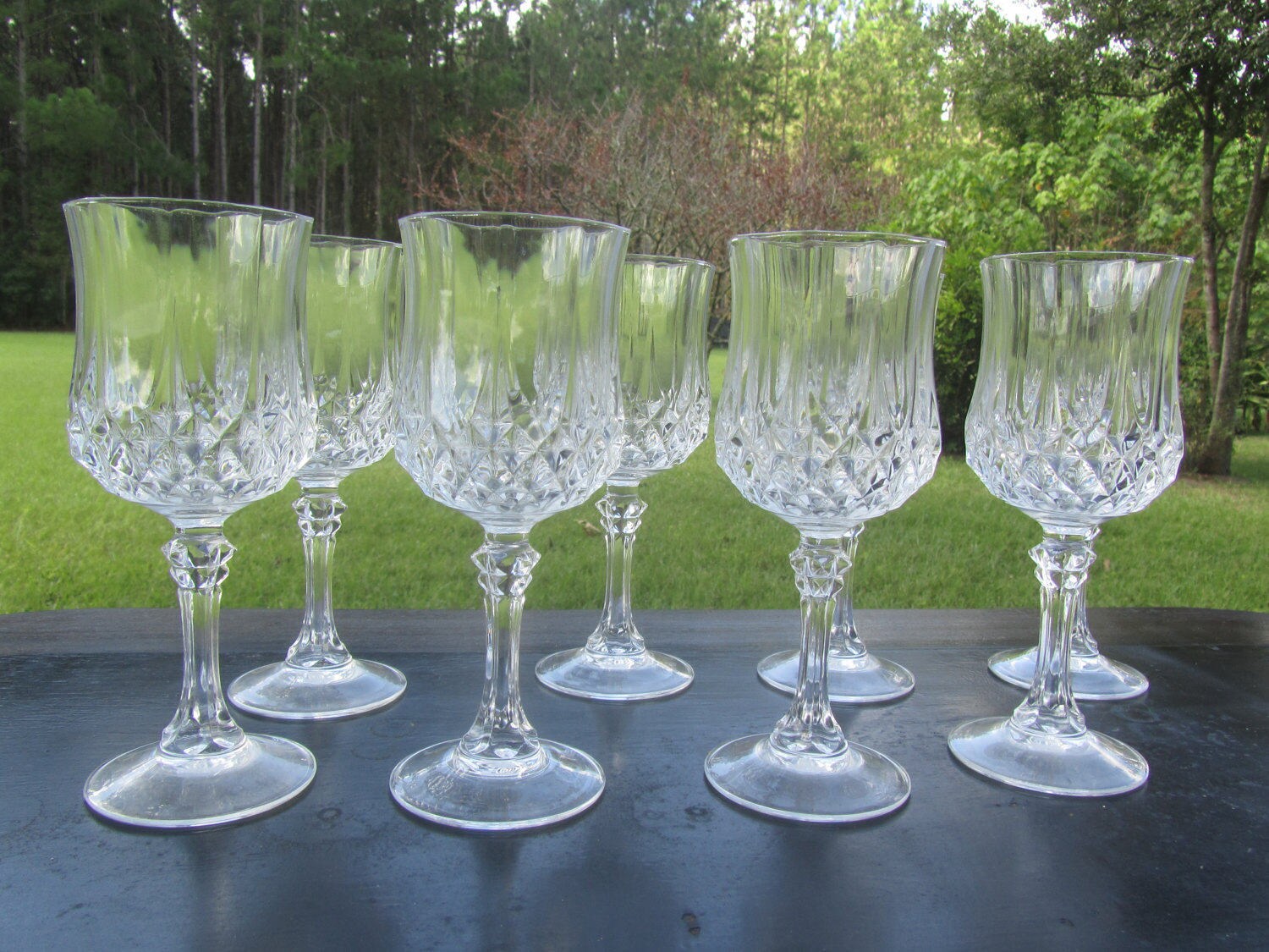 VINTAGE CRYSTAL WINE Glasses Wedding Wine Glass Set Set of - Etsy