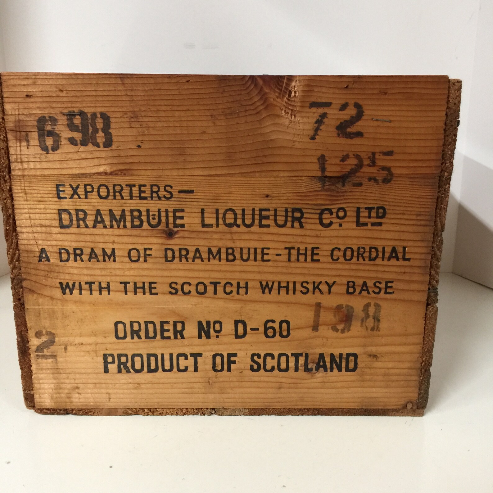 Vintage Wood Crate, Wood Box, Liquor Crate, Drambuie, Rustic Decor ...