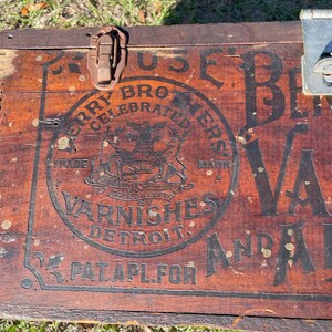 Antique Wood Box, Berry Brothers Varnish Crate, Industrial Box, Rustic ...