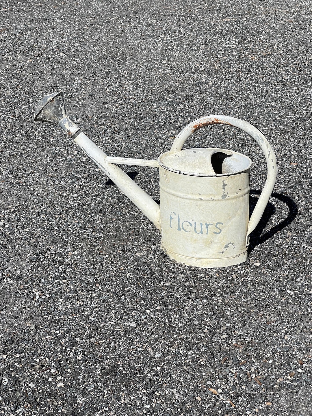 ANTIQUE Huge Watering Can, Old French Watering Can, Metal Can, Rustic ...