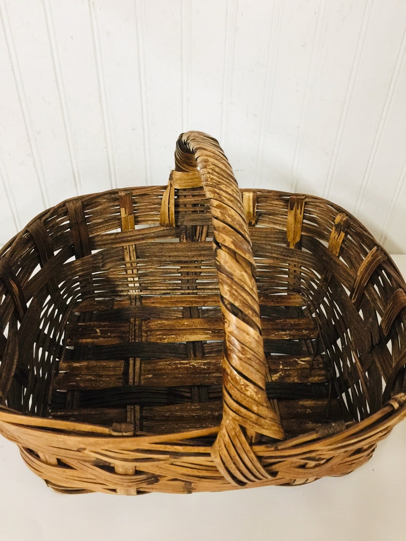 Vintage Basket Wicker Basket Shabby Chic Decor Wicker - Etsy