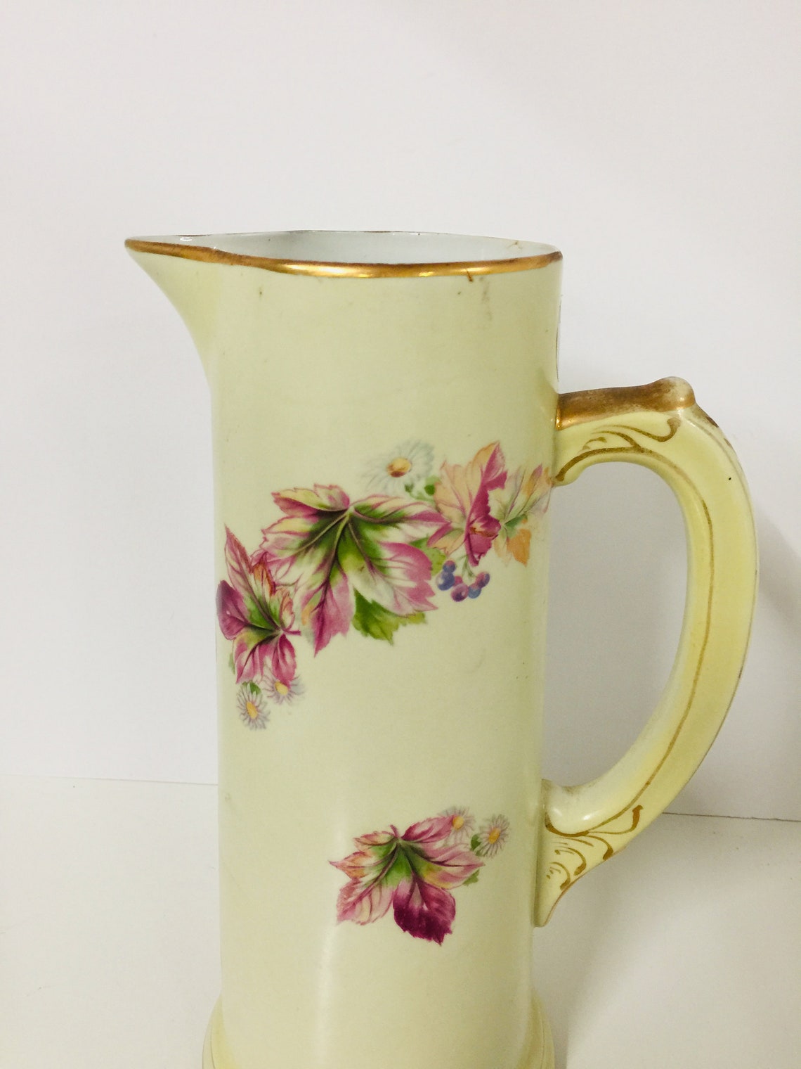 Vintage pitcher antique jug Sevres tankard porcelain | Etsy