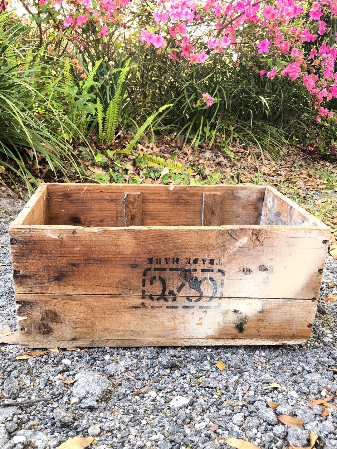 Wood Crate, USMC United Shoe Mach. Corp., Wood Box, Vintage Crate ...