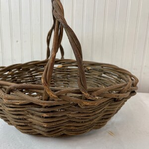 Vintage Basket, Wicker Basket, Shabby Chic Decor, Antique Basket ...