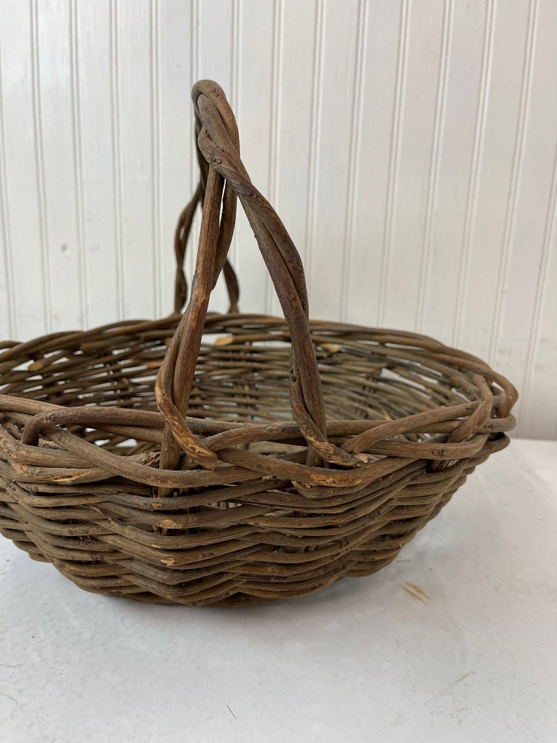Vintage Basket Wicker Basket Shabby Chic Decor Antique - Etsy