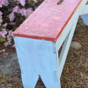 Rustic Bench, Solid Wood Bench,painted Bench, Distressed Bench ...