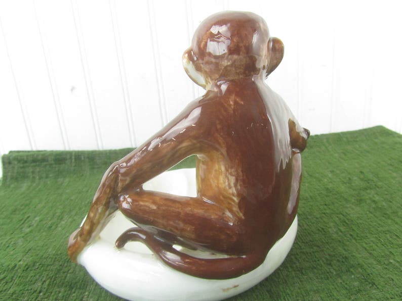Antique Majolica Ashtray, Monkey Ashtray, Ceramic, Vintage Majolica ...
