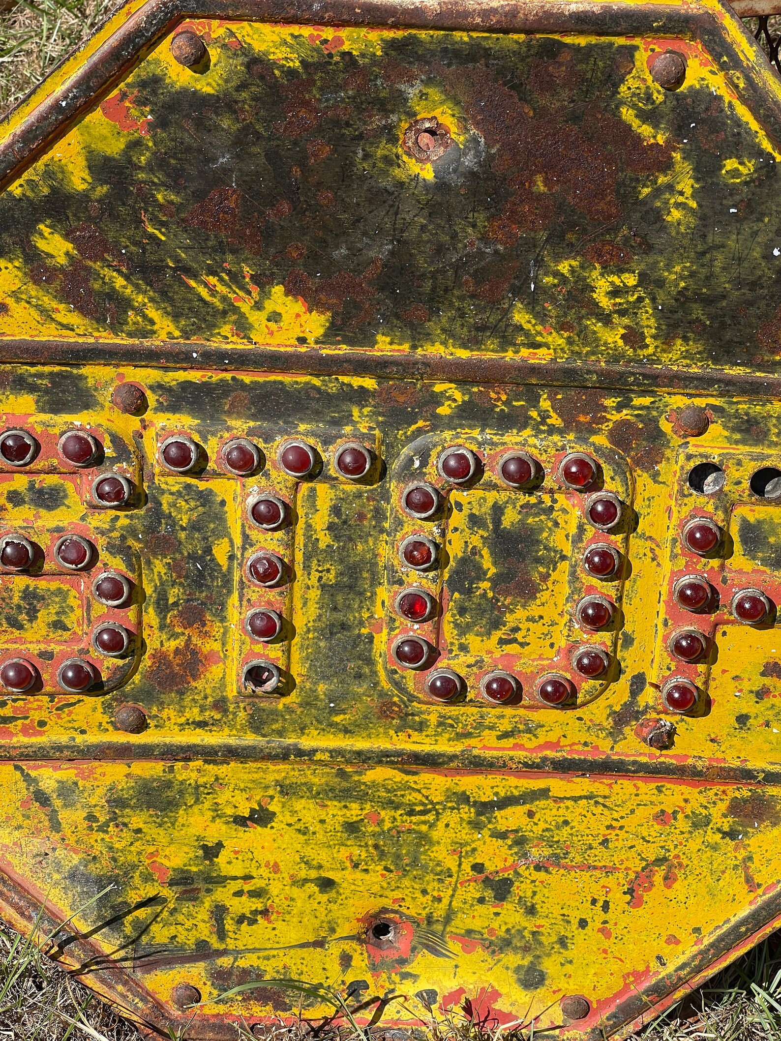 Stop Sign, Cat Eye Stop Sign, Metal Sign, Yellow Stop Sign, Man Cave ...