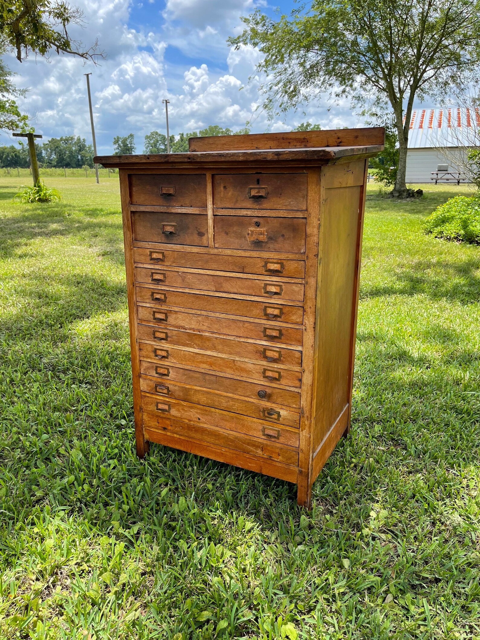 Antique Cartographer Cabinet, Twelve Drawer Cabinet, Chest of Drawers ...