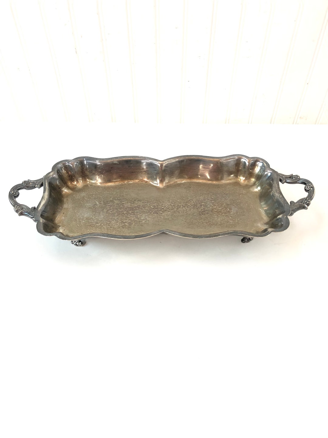 Vintage Silver Tray, Metal Tray, Small Tray, Shabby Chic Decor, Silver ...