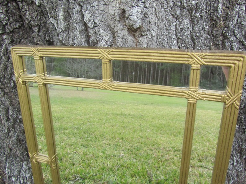 Vintage Mirror, Large Mirror, Art Deco Mirror, Gold Mirror, Bronze ...