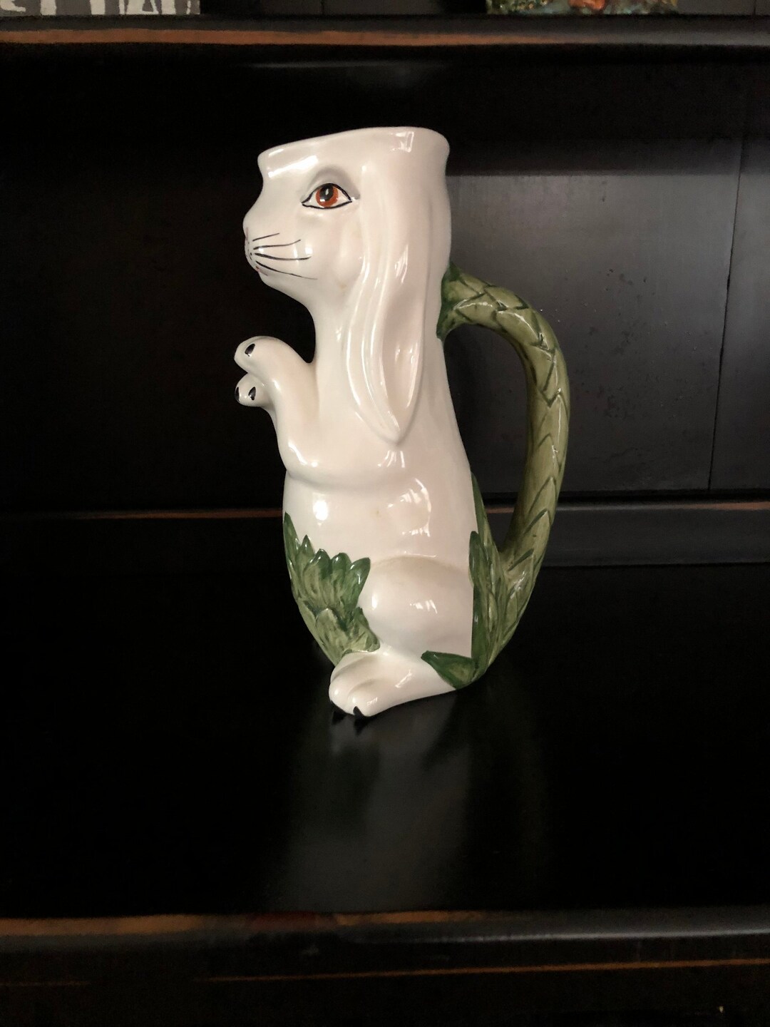 Vintage Porcelain Pitcher, Mottahedeh Rabbit Pitcher, Bunny, Jug ...