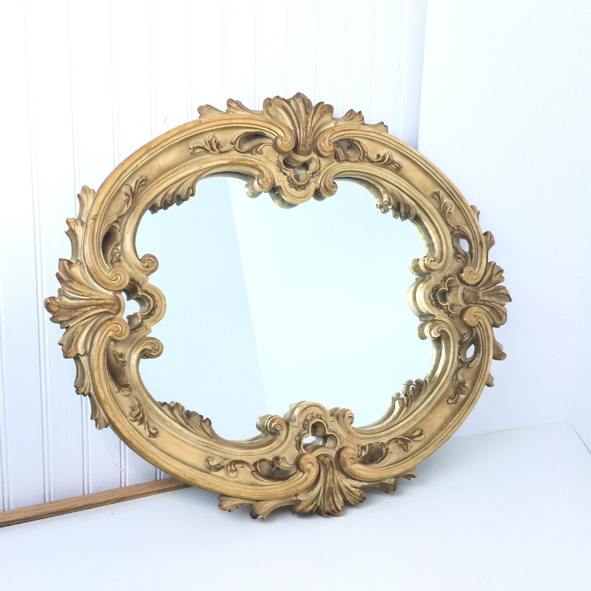 Vintage Mirror Shabby Chic Mirror Scroll Mirror Mirror | Etsy