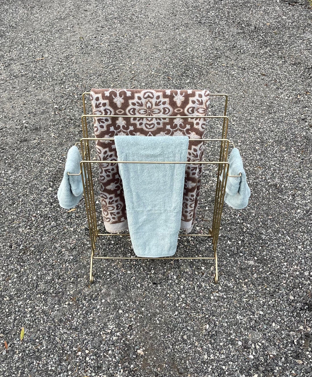 Mid Century Towel Rack, Towel Stand, Towel Holder, Hand Towel Hanger ...