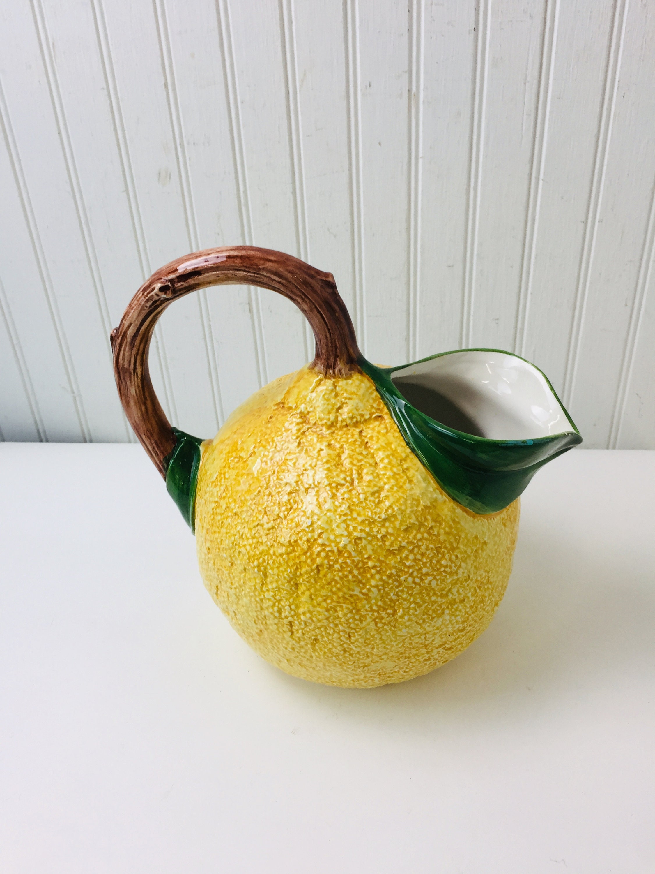 Orange Pitcher Made in Italy Majolica Hand Painted Pottery | Etsy