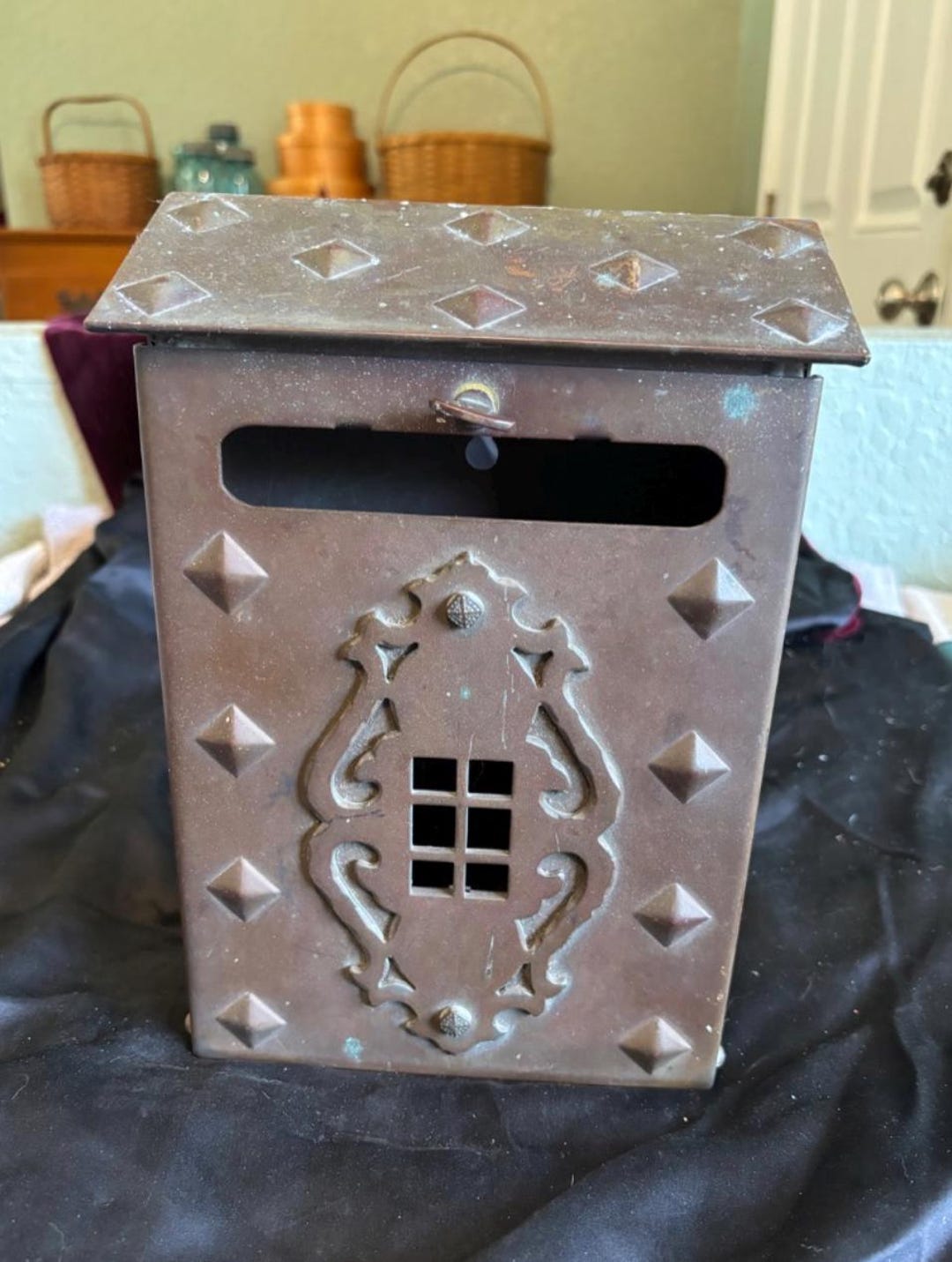 Antique Arts & Crafts (stickley Era) Heavy Copper Mailbox, Mission ...