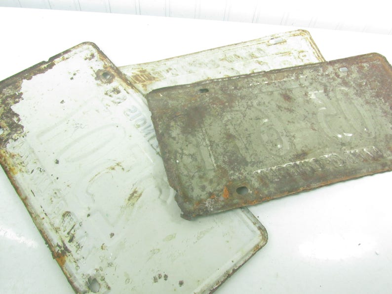 Vintage License Plates Rusty License Plates Vintage Car - Etsy