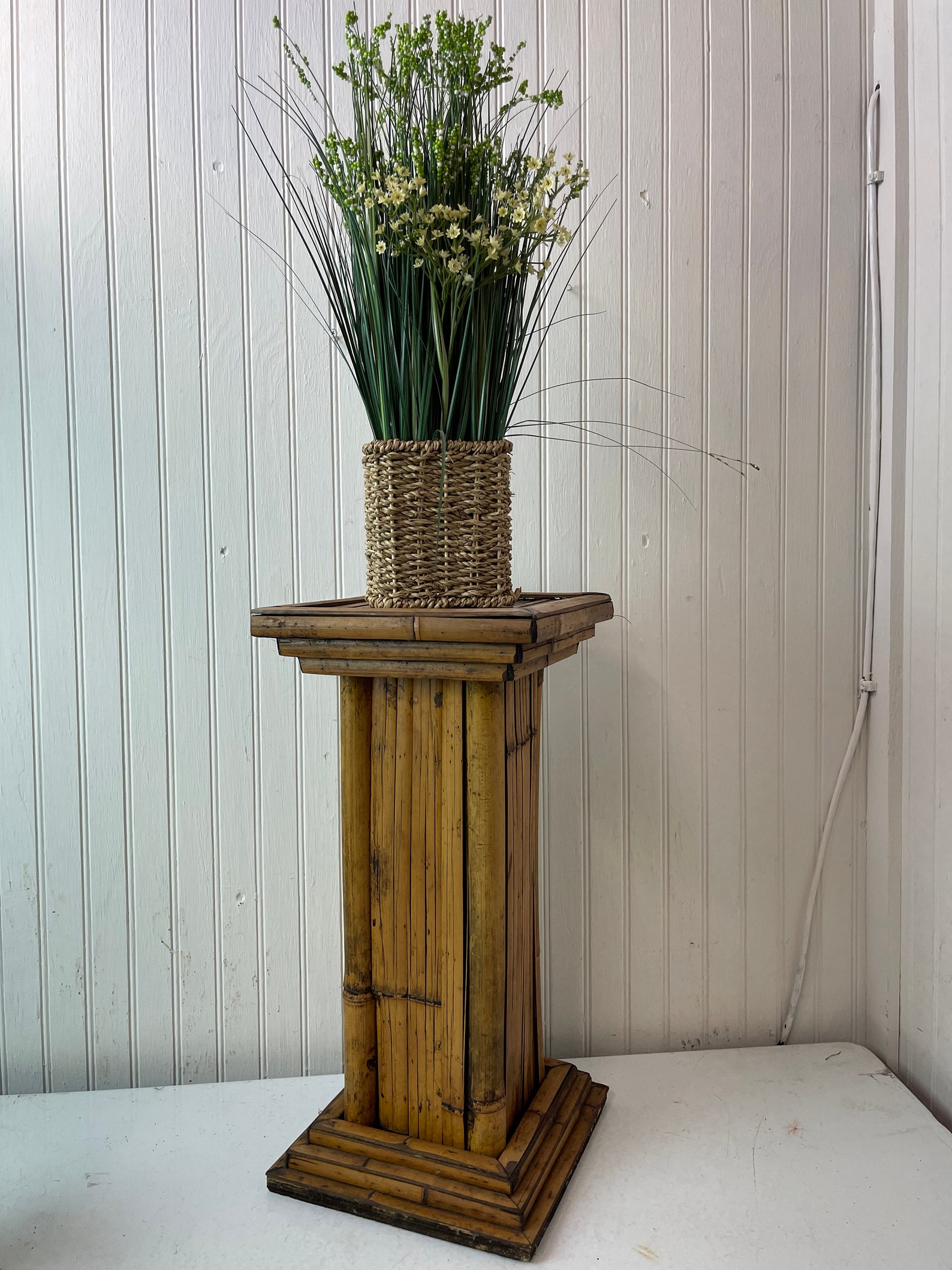 Antique Fern Stand Bamboo Plant Stand Bamboo Pedestal Tiny - Etsy