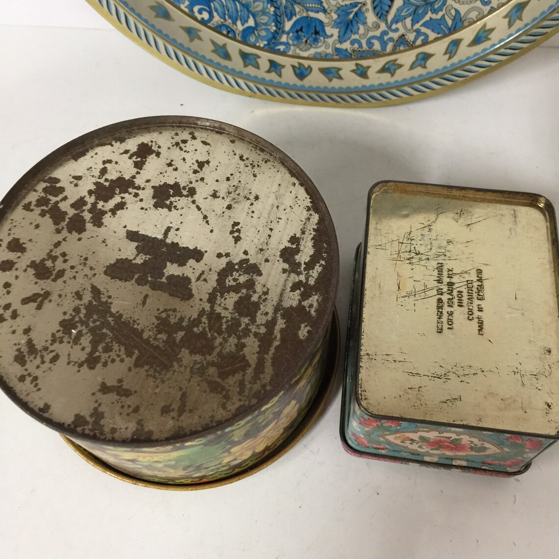 Vintage Tin Collection the Tin Boxes Floral Tins Tin Tray - Etsy