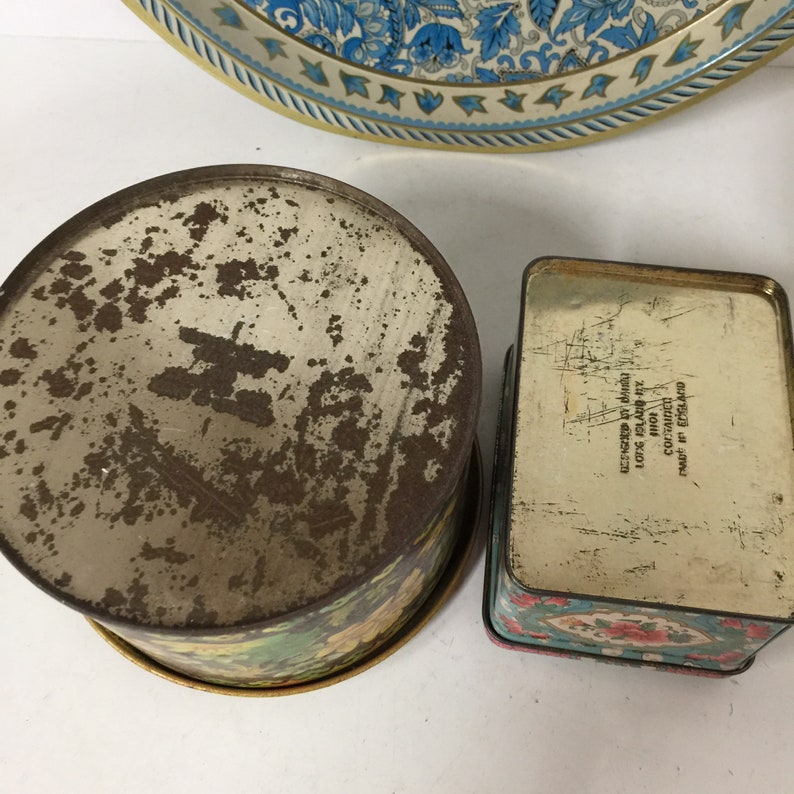 Vintage Tin Collection the Tin Boxes Floral Tins Tin Tray - Etsy