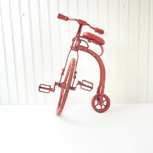 Bicycle, Sculpture, Bike, Red Penny Farthing, Sports Collectible ...