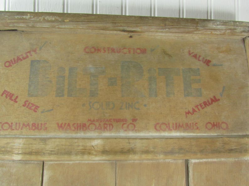 Vintage Washboard Wood Washboard Bilt Rite Washboard - Etsy