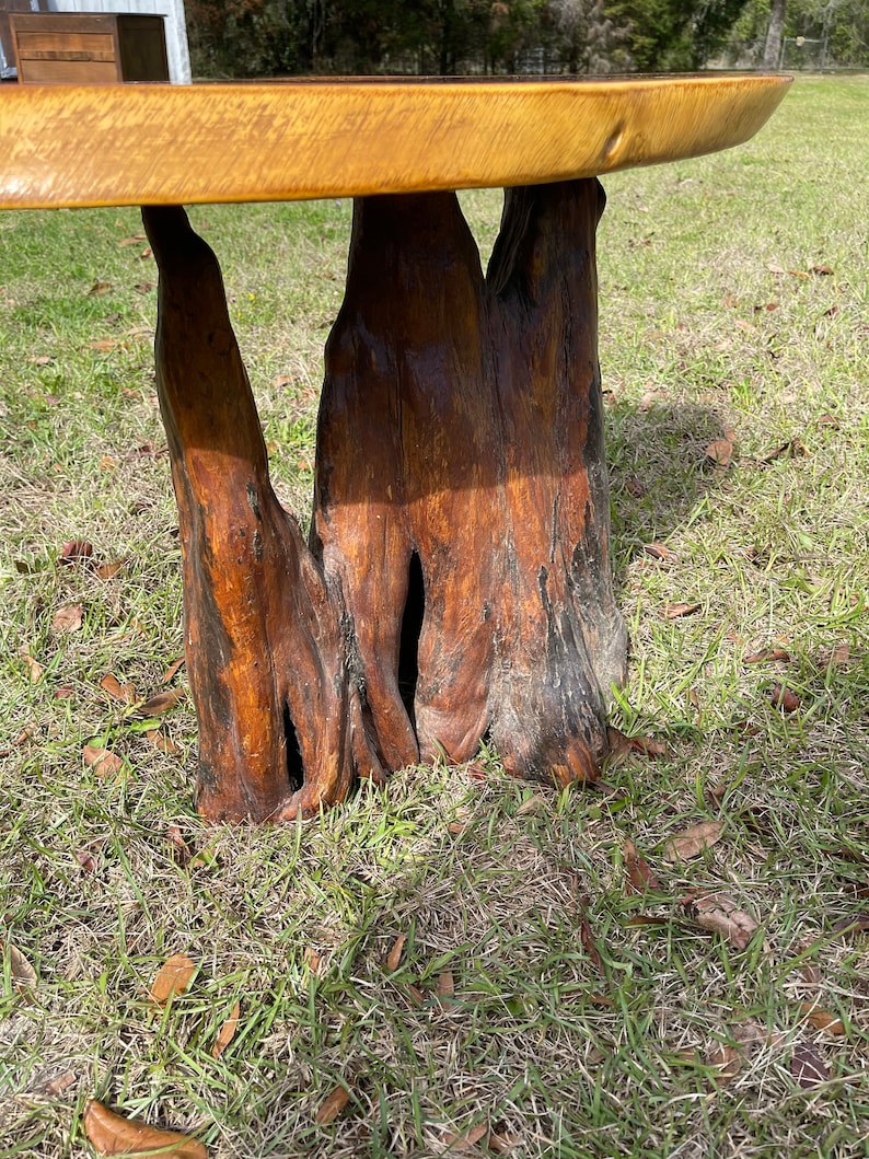 Cypress Slab Side Table Wood End Table Furniture Natural - Etsy
