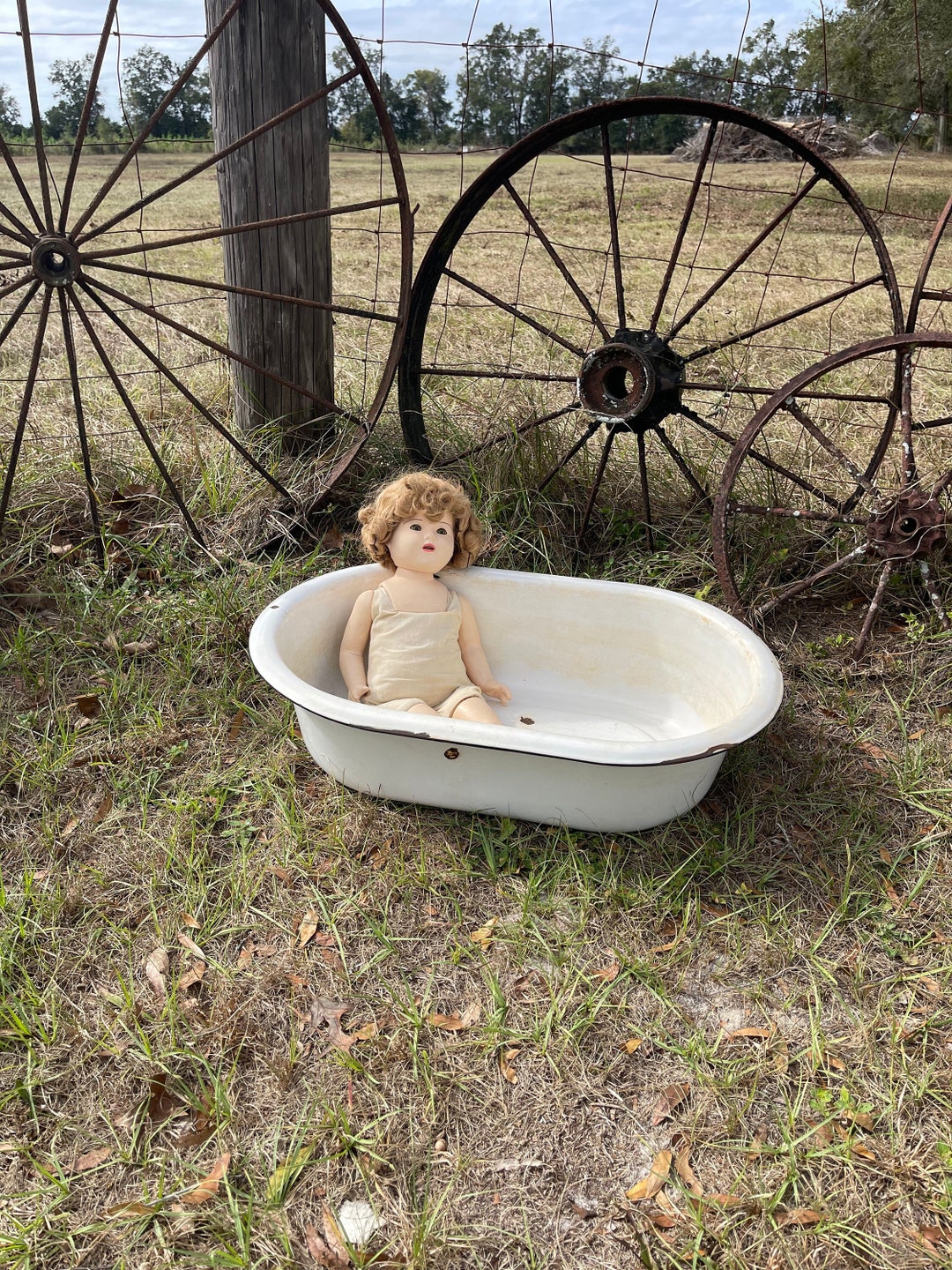 Enamel Wash Tub, Enamel Tub, Movie Photo Prop, White Enamel, Bath Tub ...