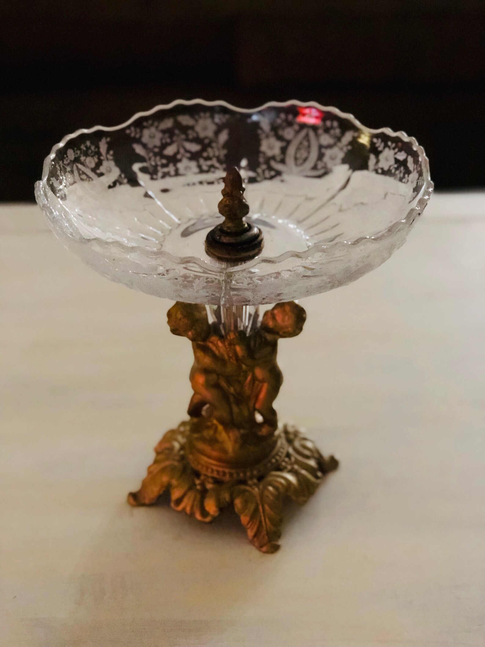 Vintage Crystal Compote Crystal Dish Glass Centerpiece | Etsy