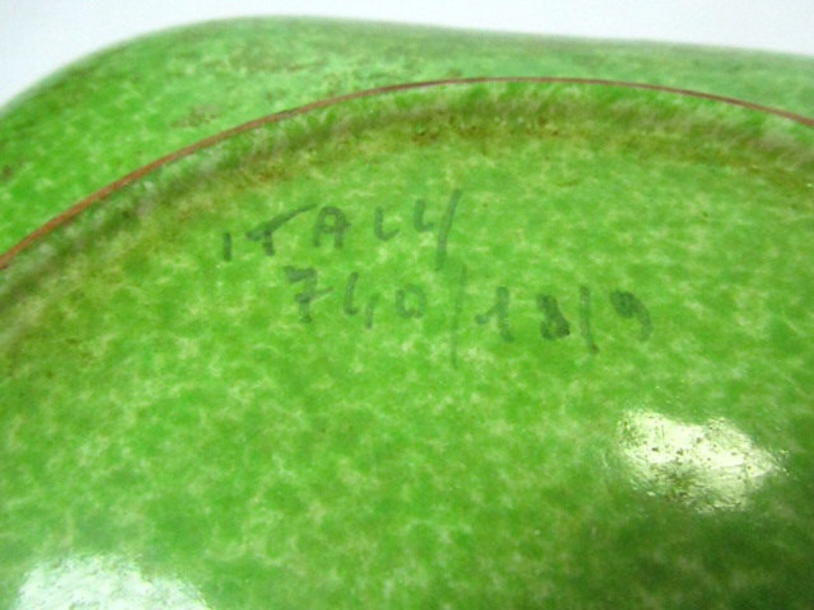 Vintage Plate, Green, Ceramic Plate, Italian Pottery, Decorative Plate ...