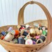 Vintage Sewing Thread Basket Full of Spools of Thread Wood - Etsy