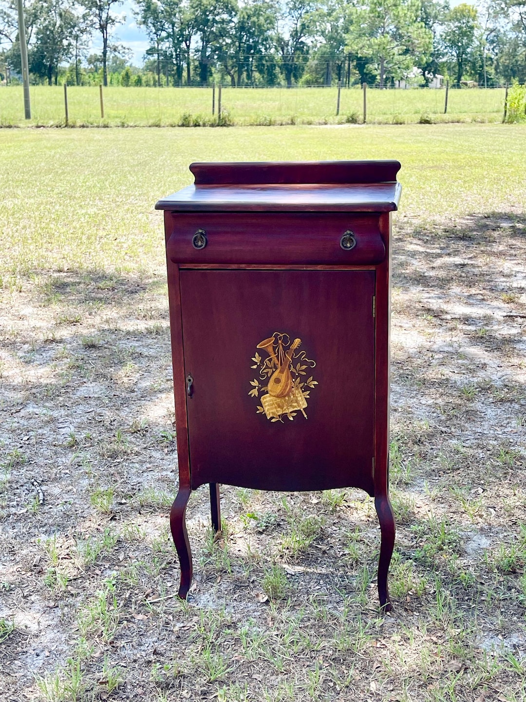 Antique Sheet Music Cabinet, Record Cabinet, Turntable Stand, Side ...