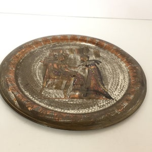 Vintage Egyptian Copper Plate, Middle Eastern Plate, Picture Plate ...