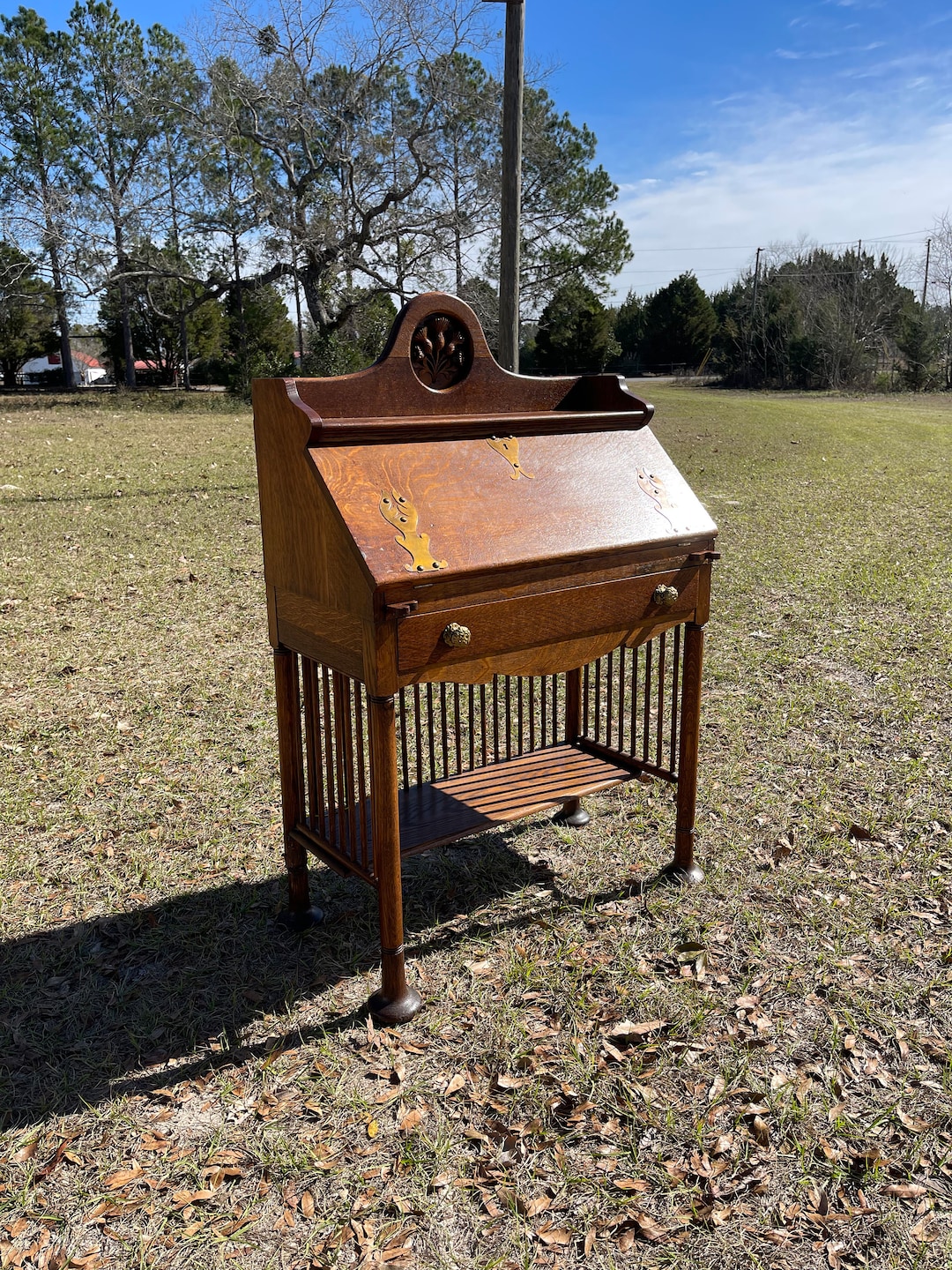 Antique Secretary Desk, Mission Craftsman,scottish Design Furniture ...