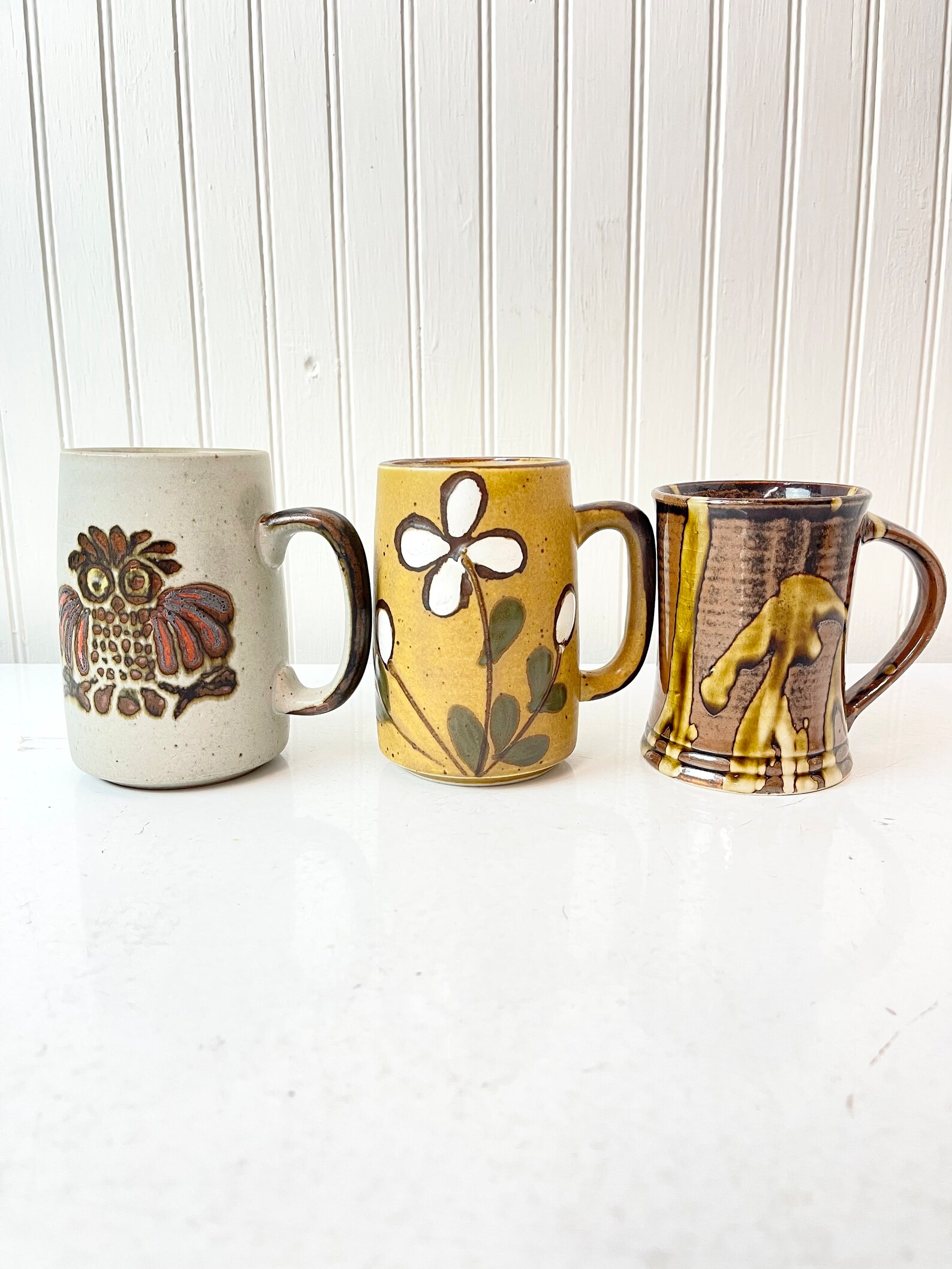 Pottery Mugs Coffee Mugs Boho Kitchen Hippie Pottery - Etsy