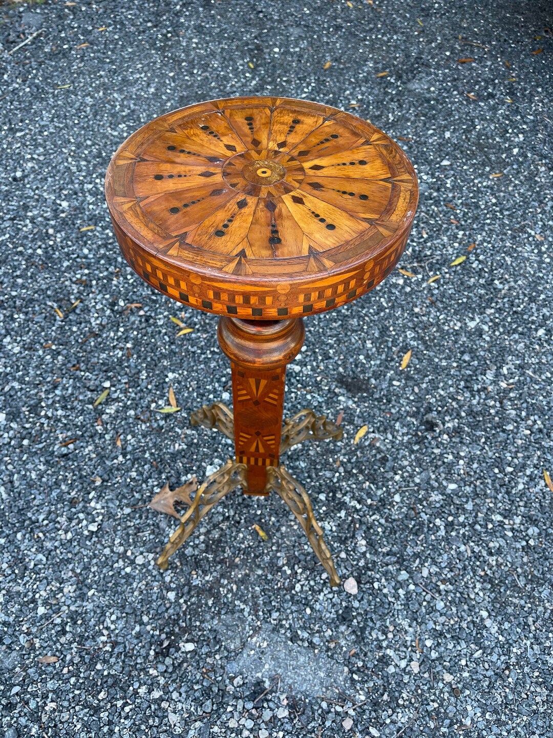 Inlaid Table, Wood Table,hand Carved Table ,pedestal Table, Victorian ...