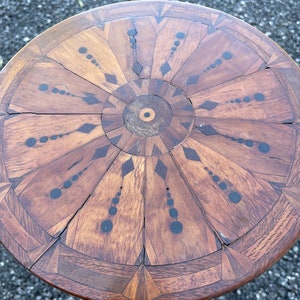 Inlaid Table, Wood Table,hand Carved Table ,pedestal Table, Victorian ...