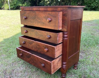 Antique Empire Chest Of Drawers Antique Furniture farmhouse decor chamfered drawers bedroom decor six drawer dresser